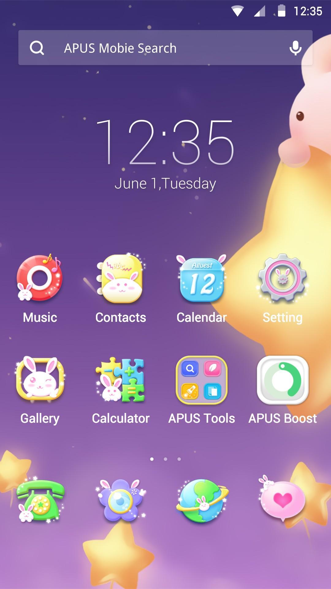 Candy Rabbit APUS theme APK para Android Descargar | cnd8.com